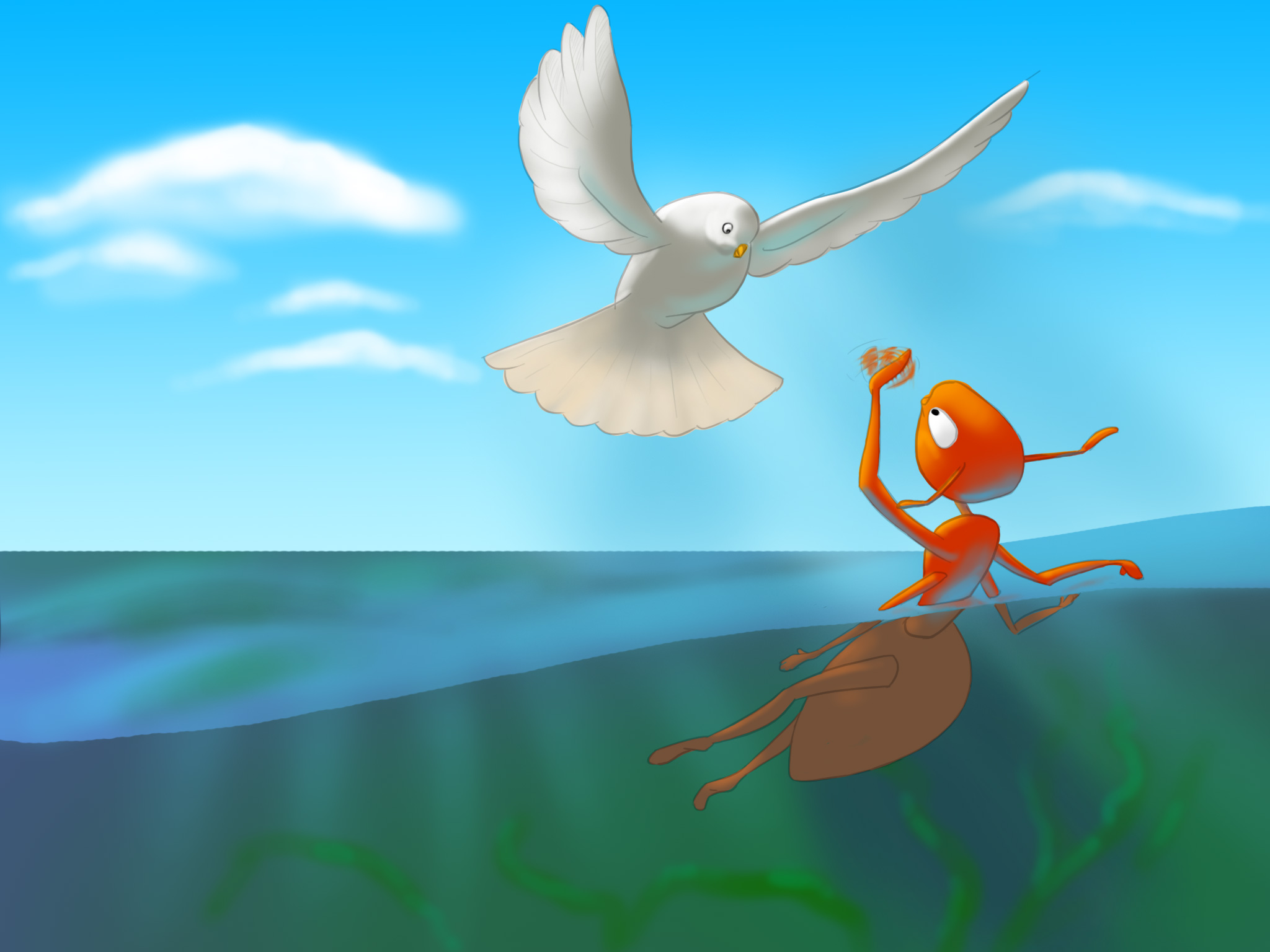 The Ant and the Dove - Children Story by Tales with GiGi