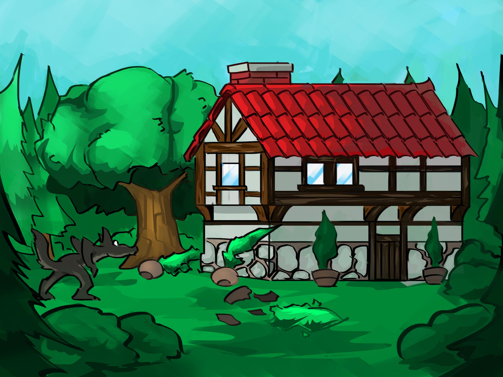 Los tres cerditos - Un cuento para niños por Los cuentos de GiGi